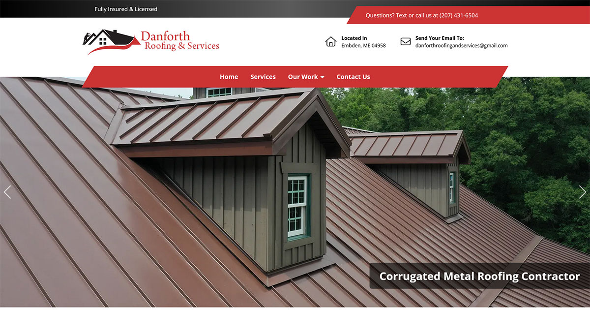 Danforth Roofing & Services, Maine Roofing Contractor, Metal Roofing ...